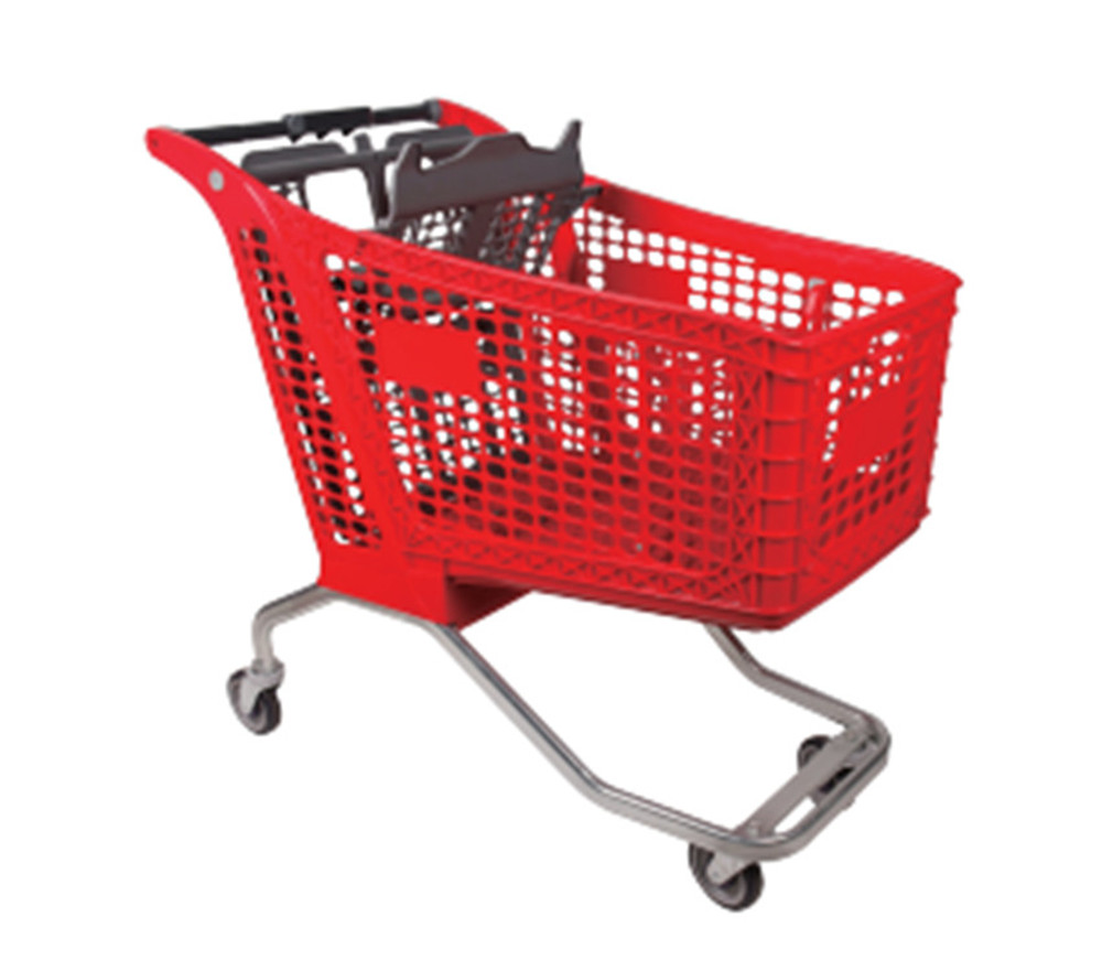220L big plastic shopping carts for retail store - Buy plastic shopping ...